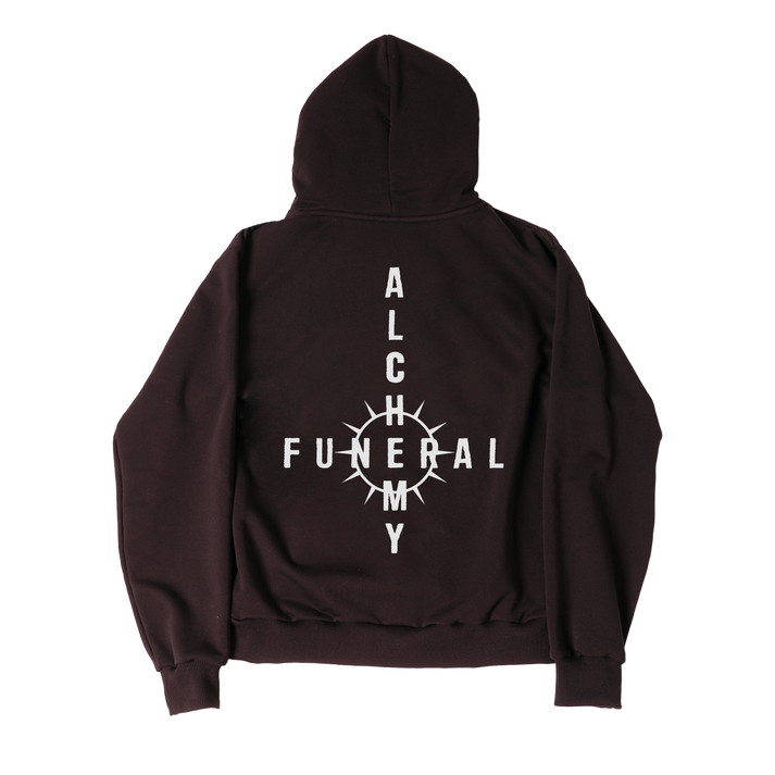 CROSS LOGO HOODIE CHOCOLATE – Funeralchemy