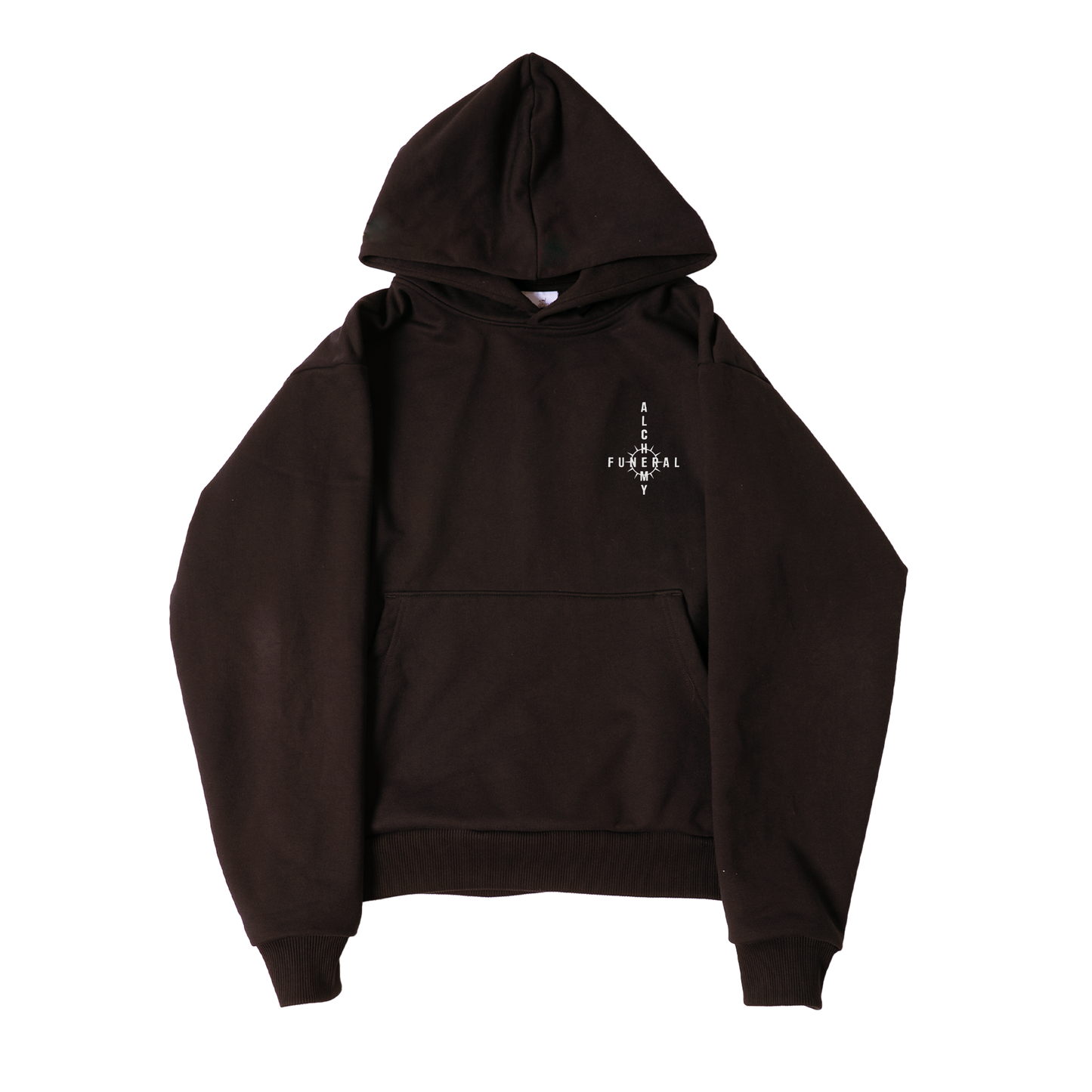 CROSS LOGO HOODIE CHOCOLATE – Funeralchemy